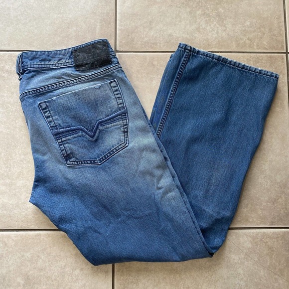 Diesel | Jeans | Diesel Industry Zathan Mens 34x28 Button Fly Blue ...